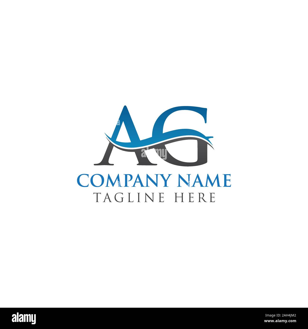 AG Letter Logo With Creative Modern Business Typography Vector Template ...
