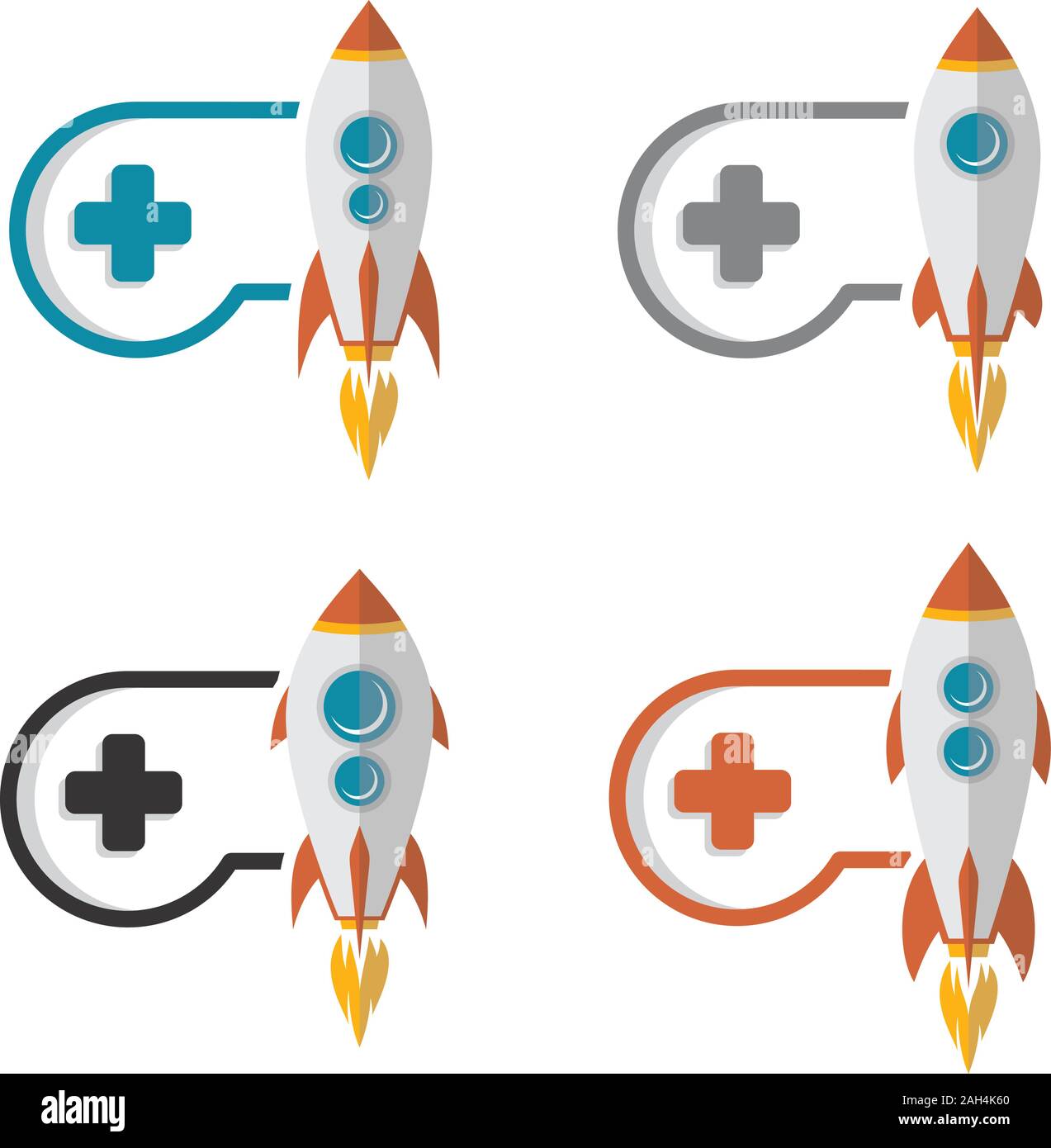 rocket game console turbo speed joystick controller vector Stock Vector ...