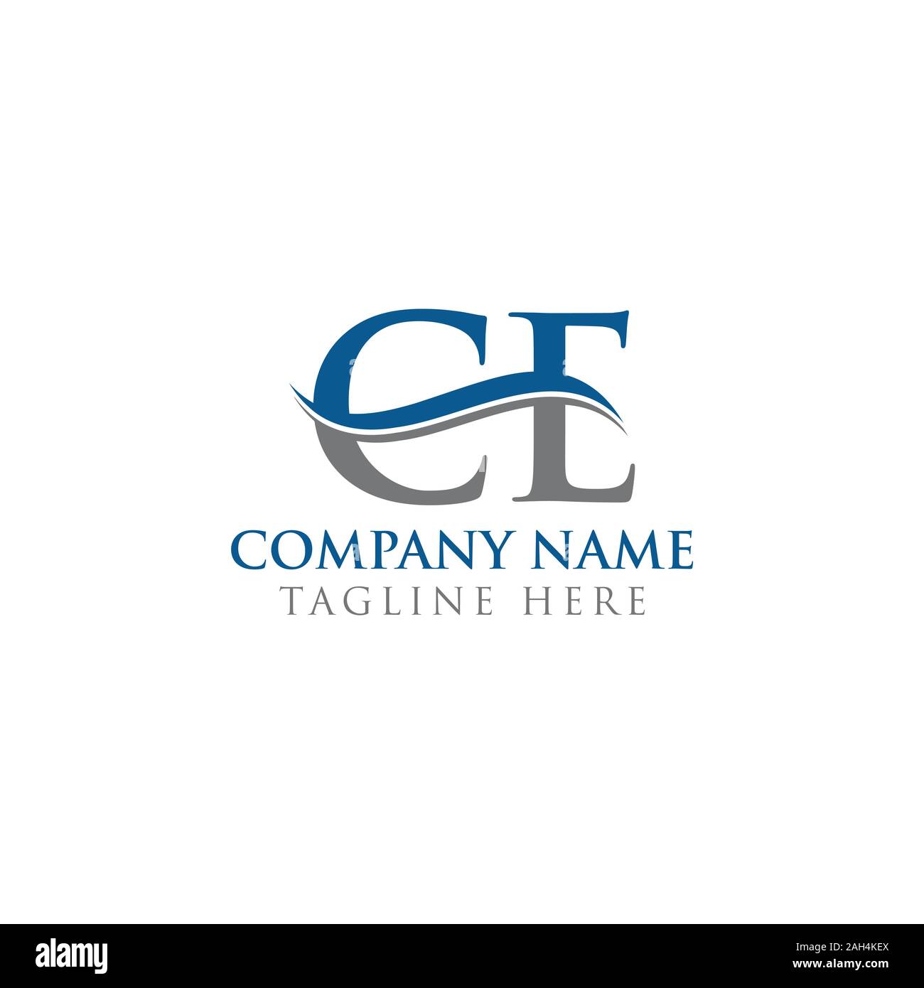 Initial CE Letter Logo With water wave Business Typography Vector ...