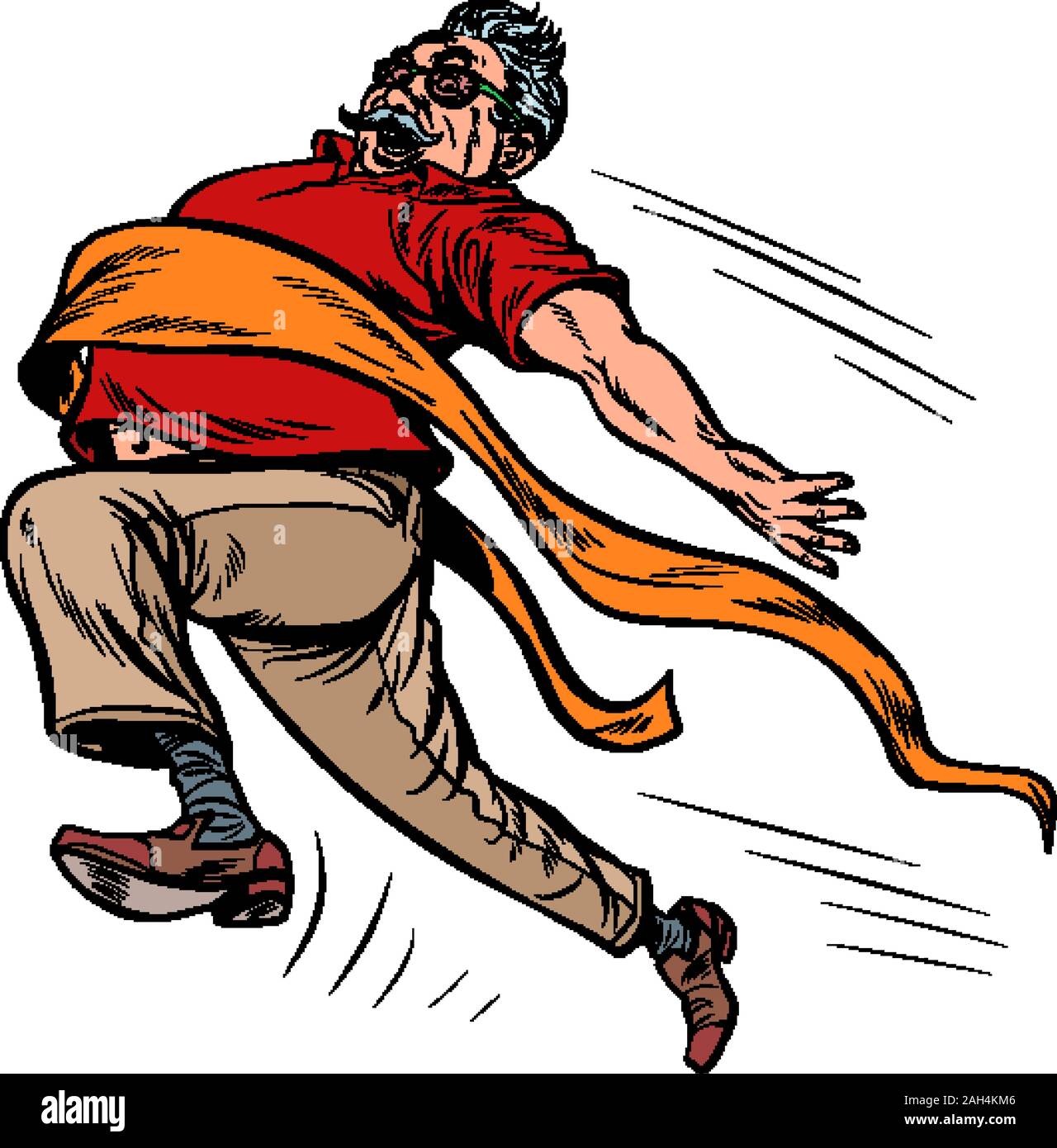 Older man running marathon hi-res stock photography and images - Alamy