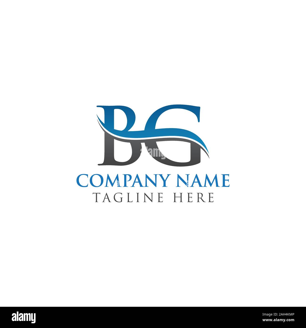 BG Letter Logo With Water Wave Business Typography Vector Template ...