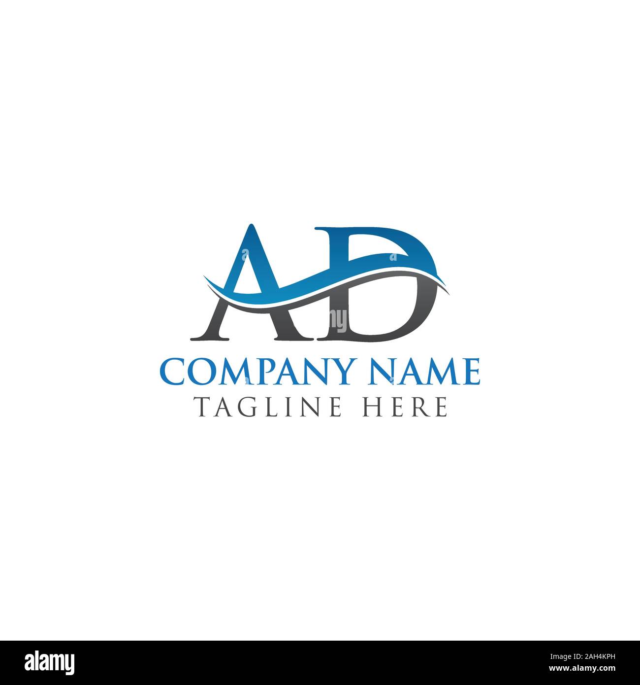 AD Letter Logo With Creative Modern Business Typography Vector Template ...