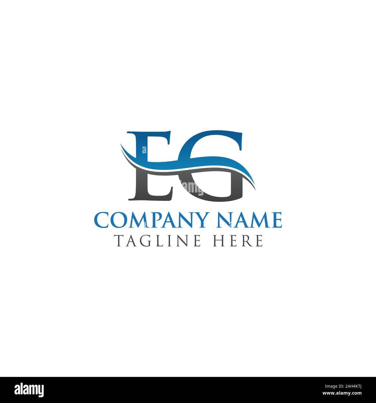 Initial EG Letter Linked Logo Business Vector Template. Water Wave EG ...