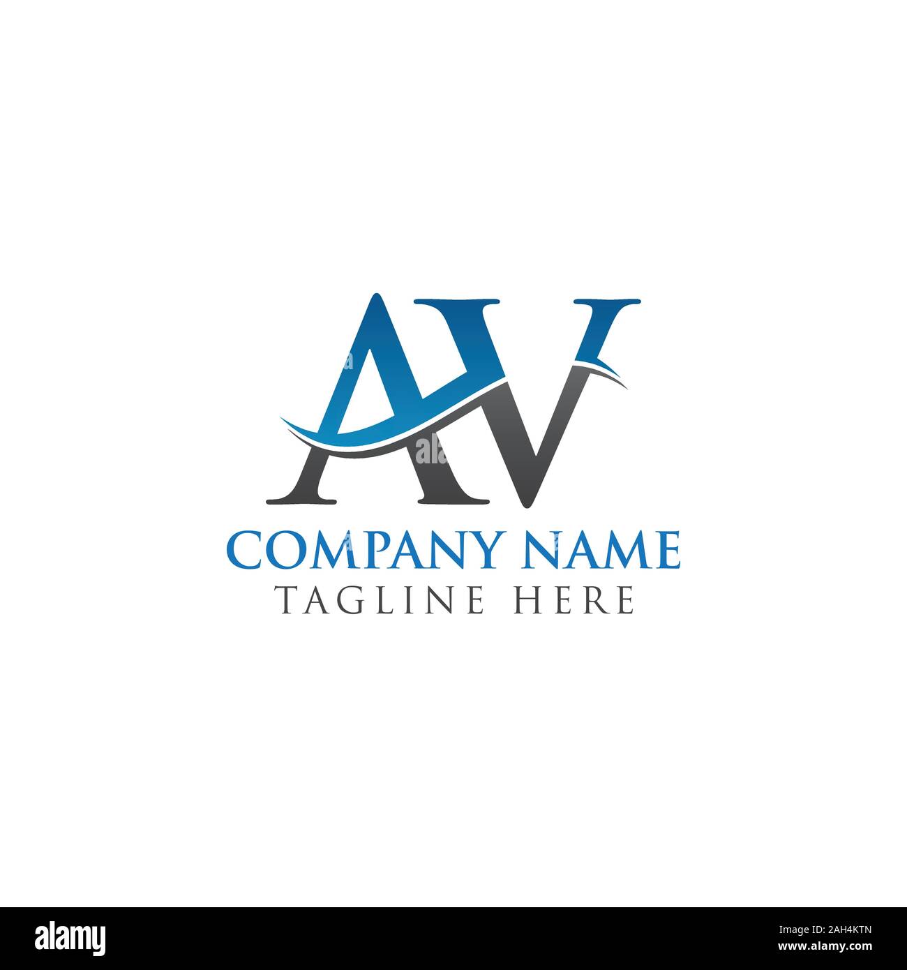 AV Letter Logo With Creative Modern Business Typography Vector Template. Creative Alphabetical ...