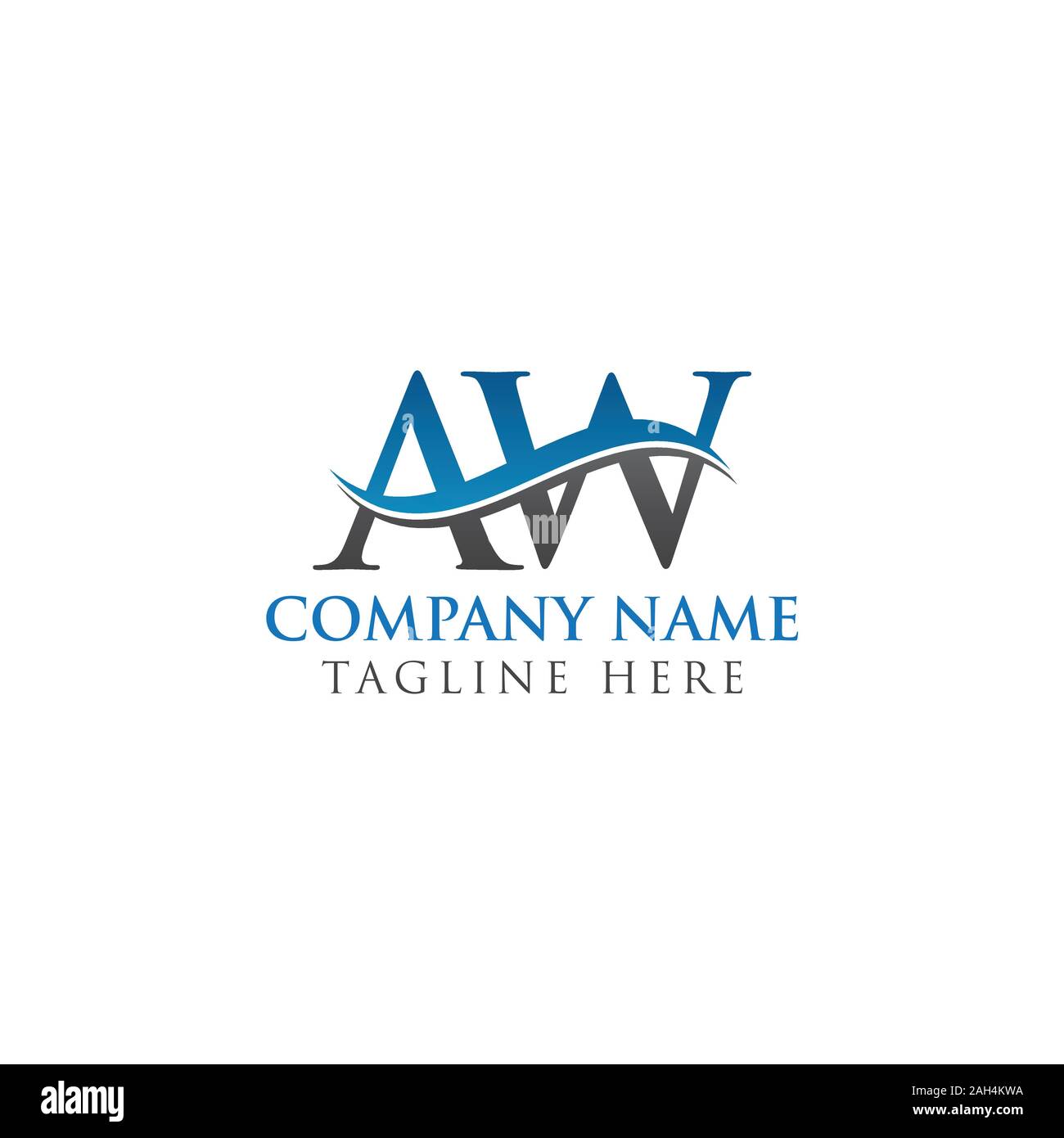 AW Letter Logo With Creative Modern Business Typography Vector Template ...