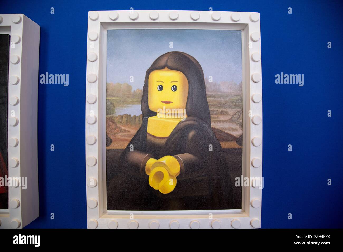 Roma, Italy. 23rd Dec, 2019. Painting "La Gioconda" reinterpreted by ...