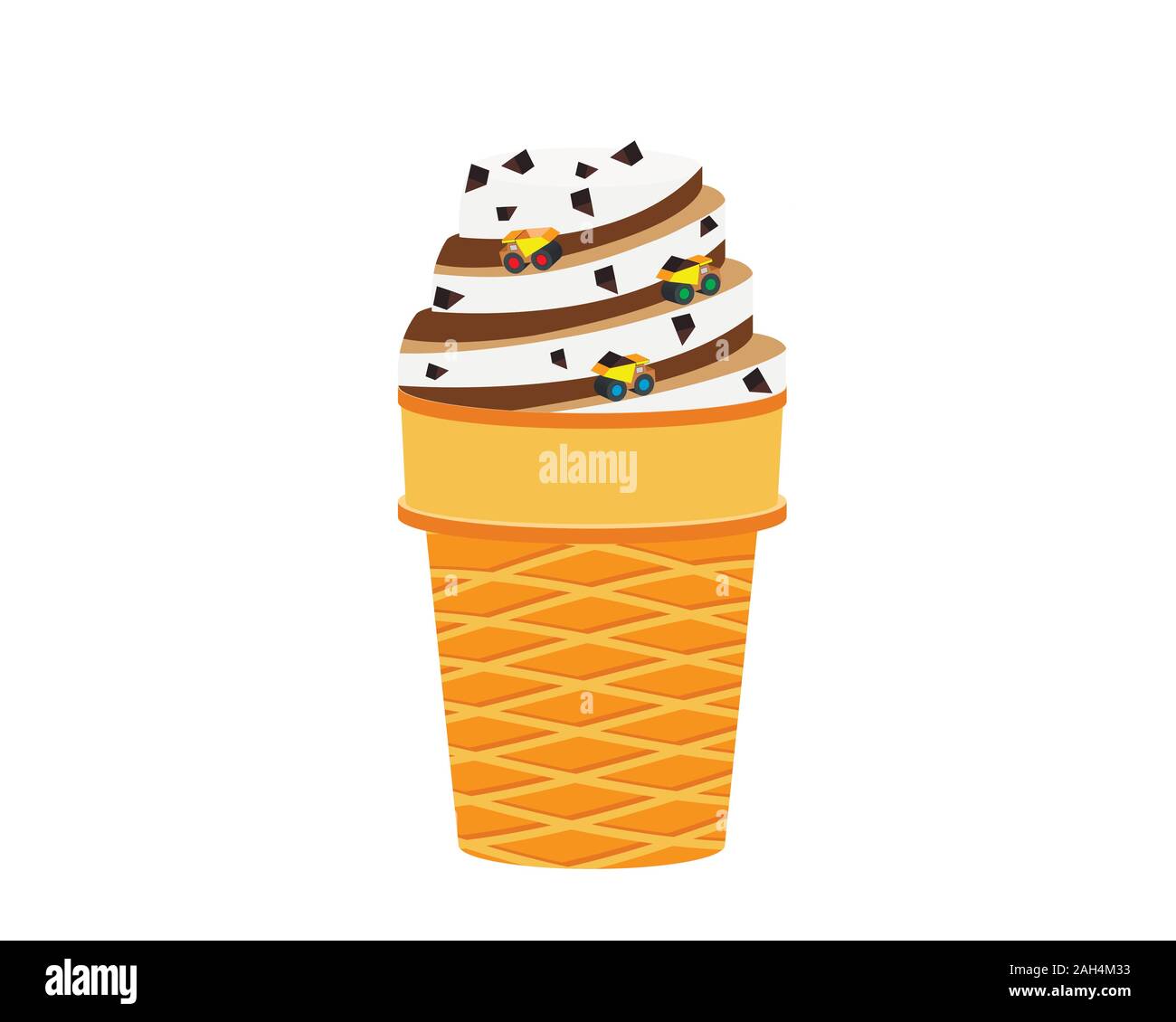 Working in an ice factory Stock Vector Images - Alamy