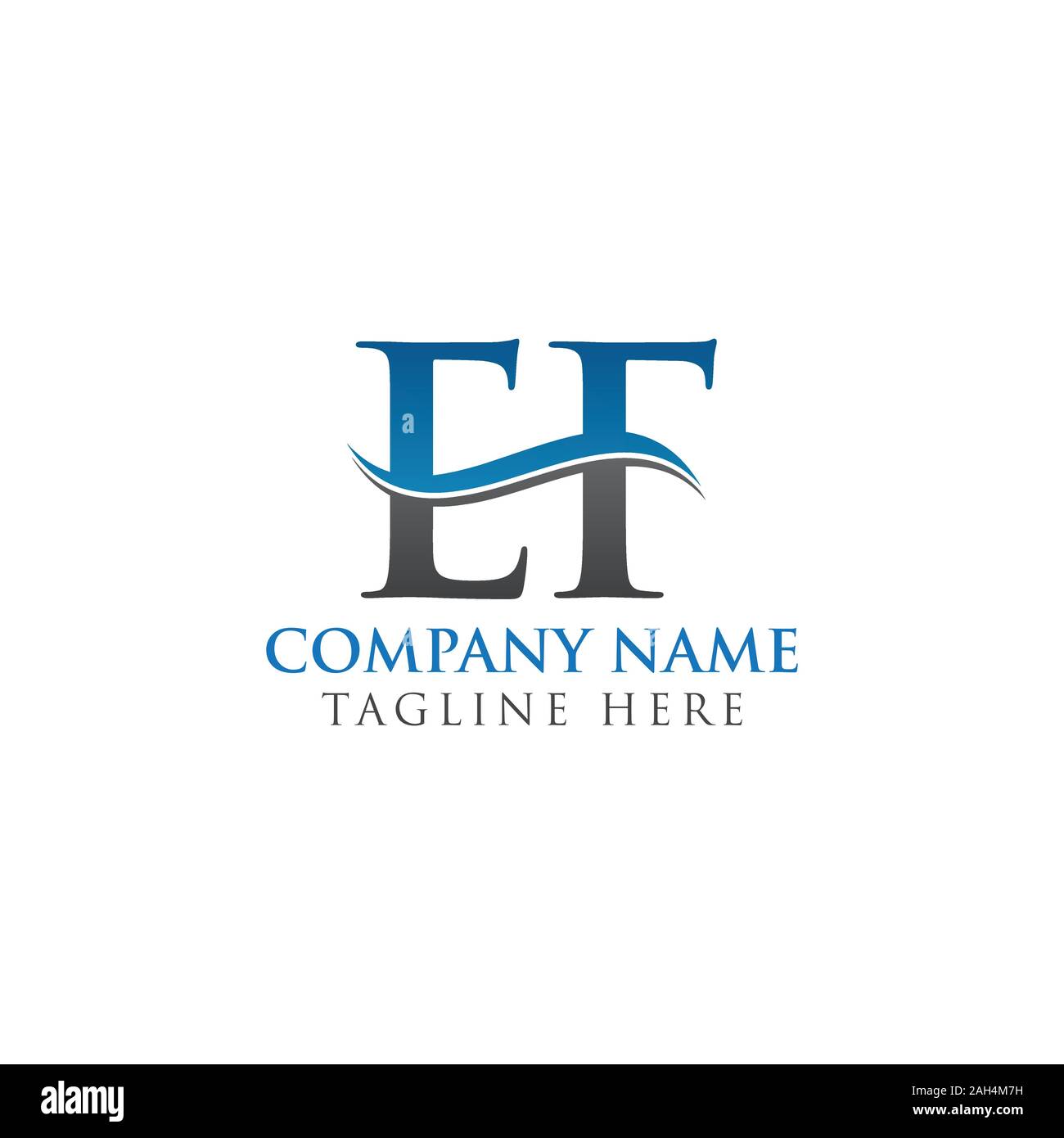 Initial EF Letter Linked Logo Business Vector Template. Water Wave EF ...