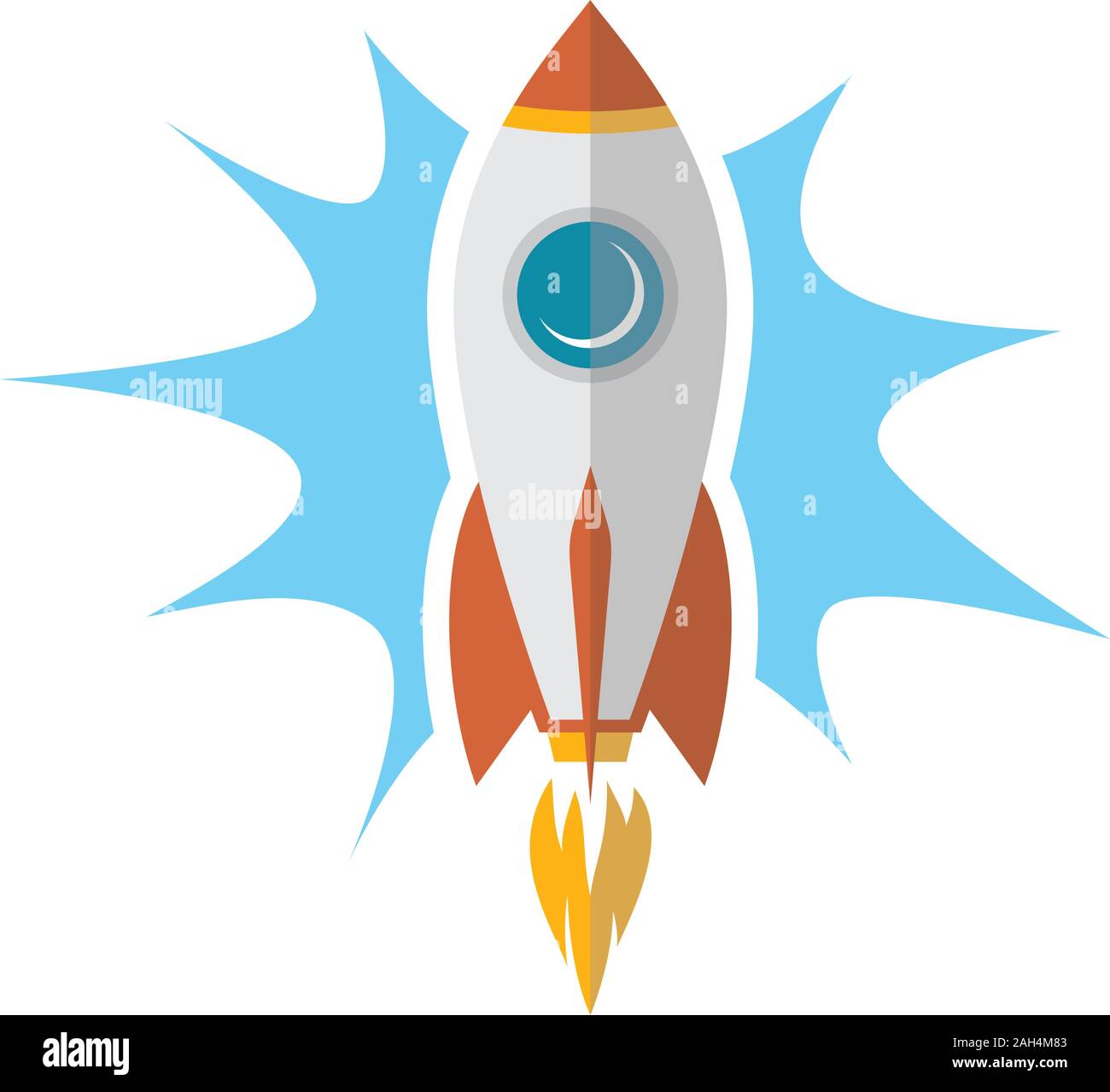 space travel rocket ship science vector art illustration Stock Vector ...