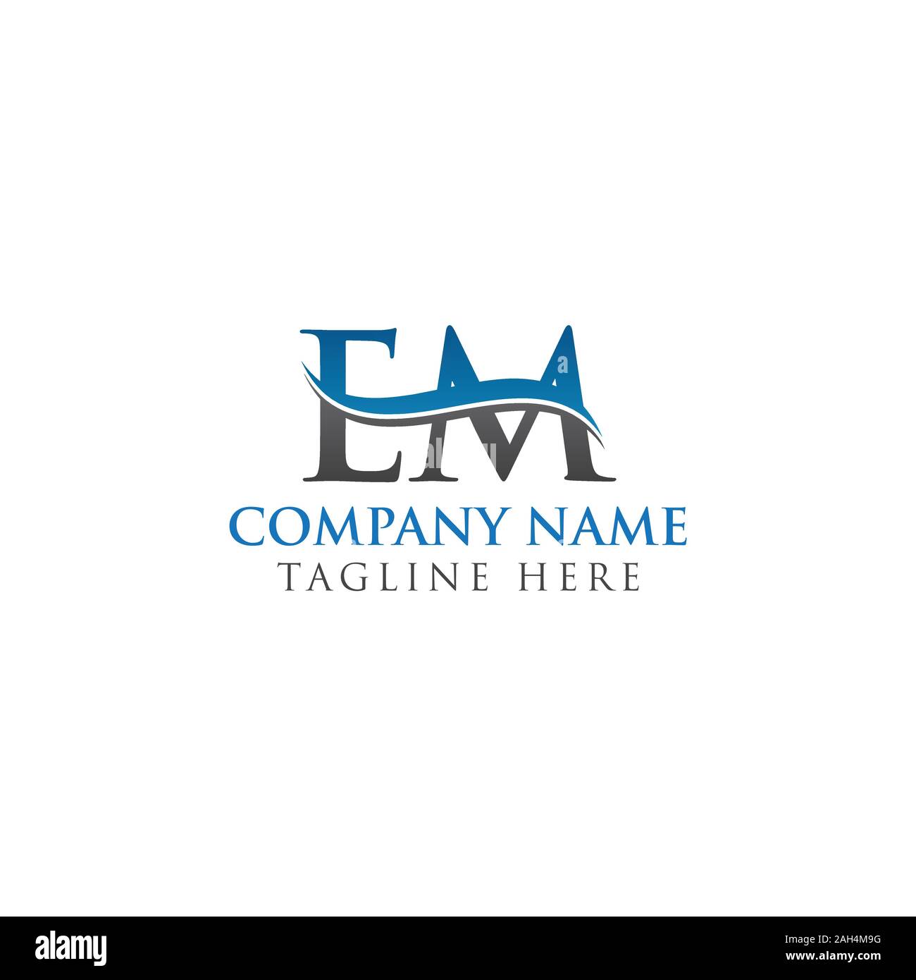 Initial EM Letter Linked Logo Business Vector Template. EM Logo Design ...