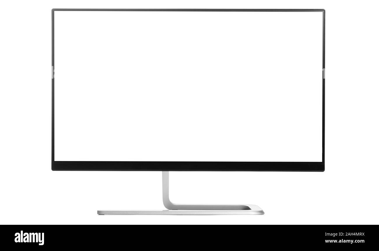 Modern 4k monitor isolated on a white background Stock Photo - Alamy