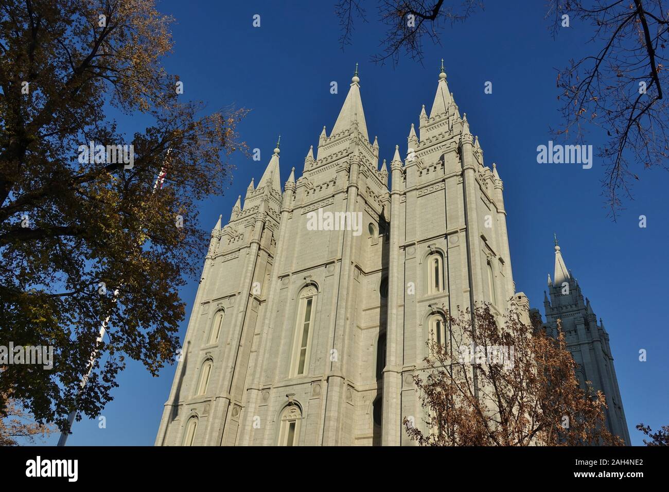 SALT LAKE CITY, UT -9 NOV 2019- View of the landmark Mormon Salt Lake ...