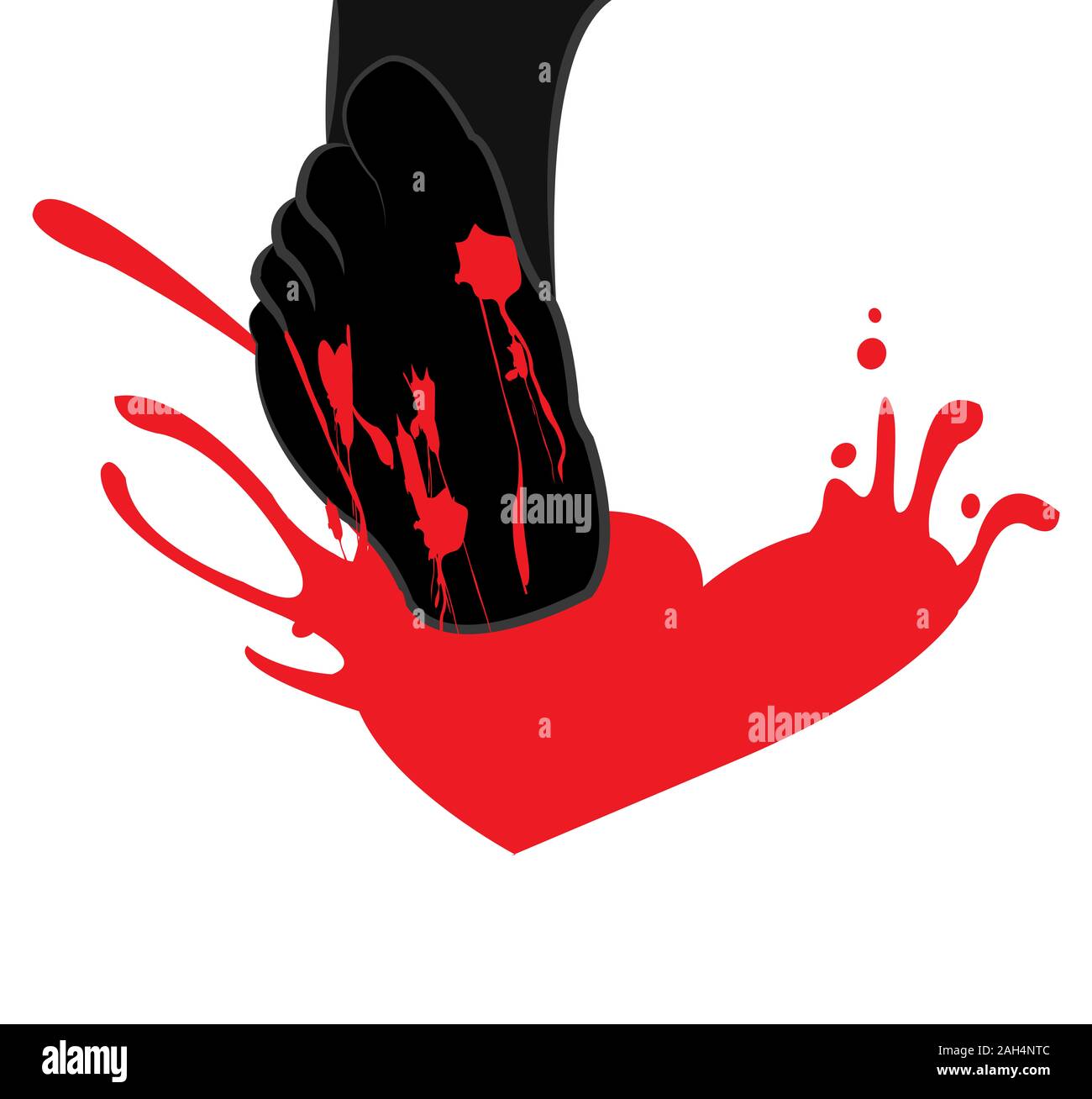 Stepping on heart hi-res stock photography and images - Alamy