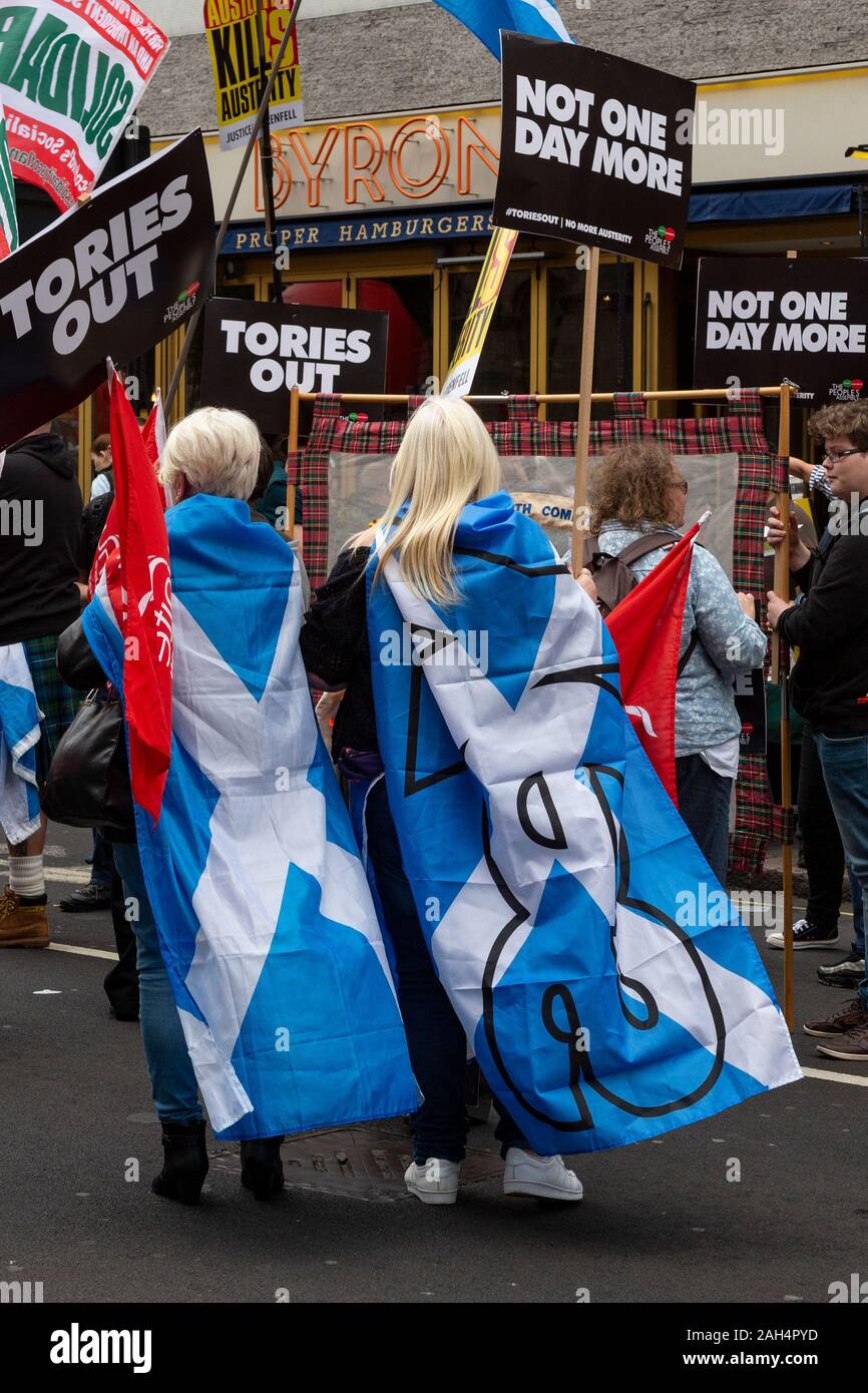 Tories out protest hi-res stock photography and images - Alamy