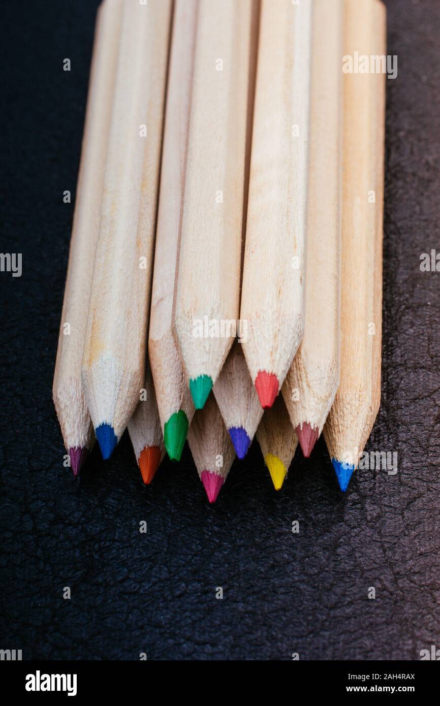 Variety of colors vector set of colored pencils. Drawing and painting ...