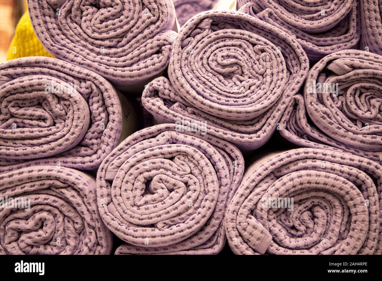 Purple fleece texture fabric hi-res stock photography and images - Alamy