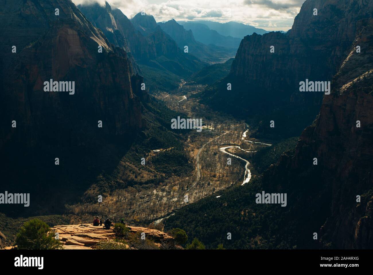 A stunning view of Zion Canyon from Observation Point, from which the ...