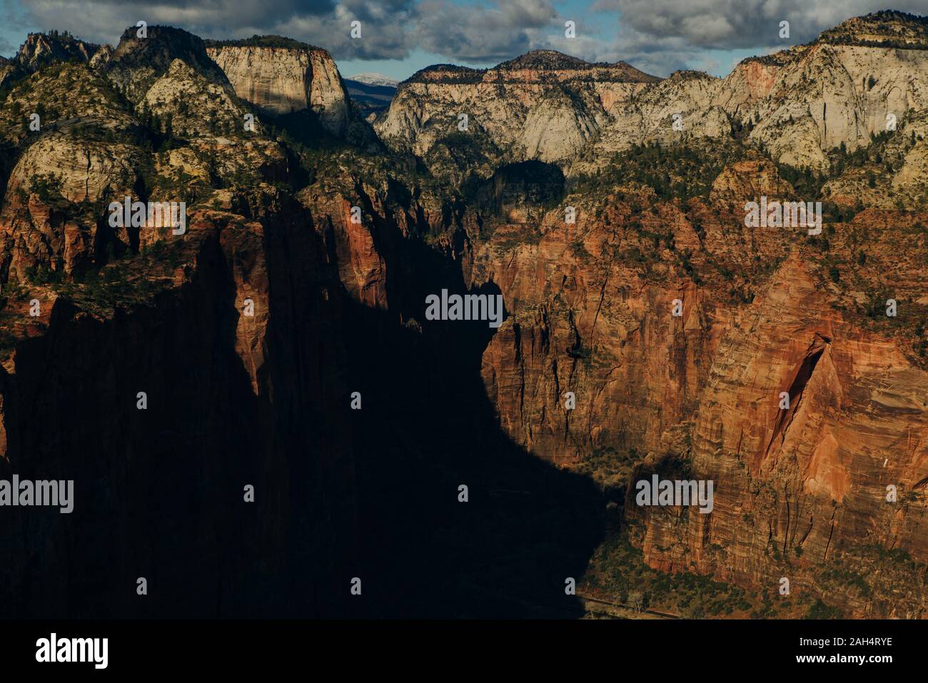 A stunning view of Zion Canyon from Observation Point, from which the ...