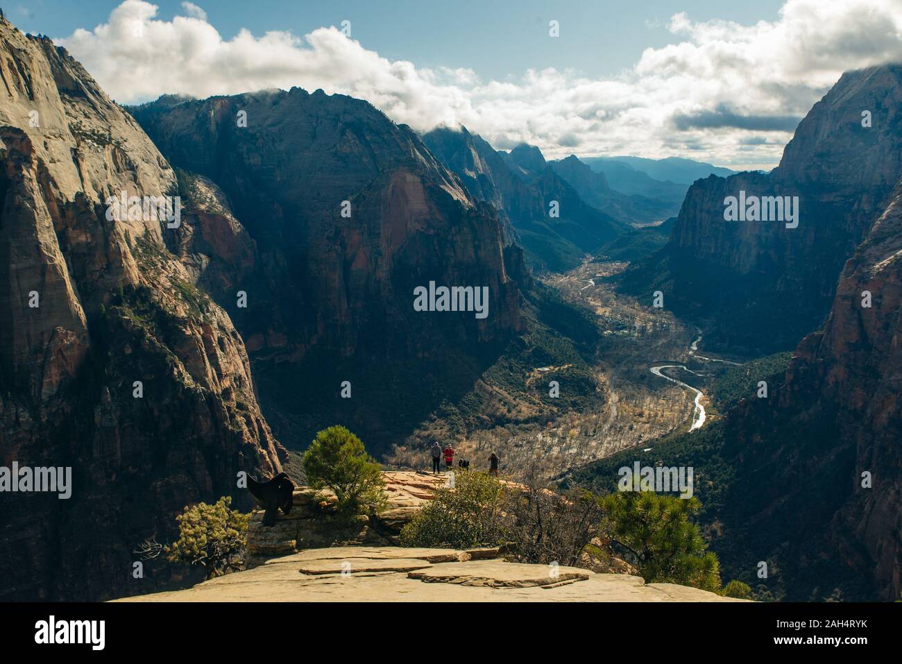 A stunning view of Zion Canyon from Observation Point, from which the ...