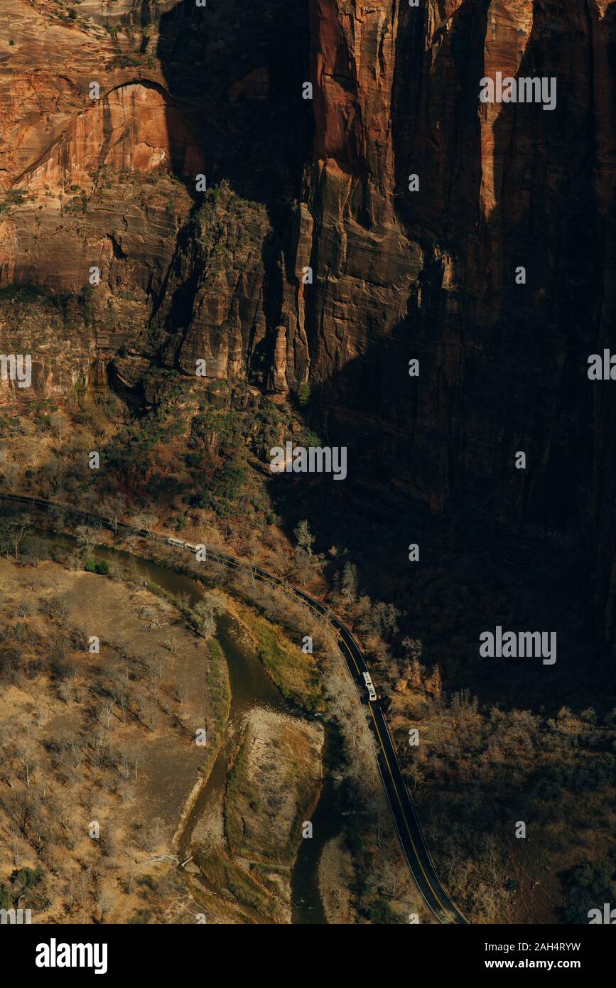 A stunning view of Zion Canyon from Observation Point, from which the ...