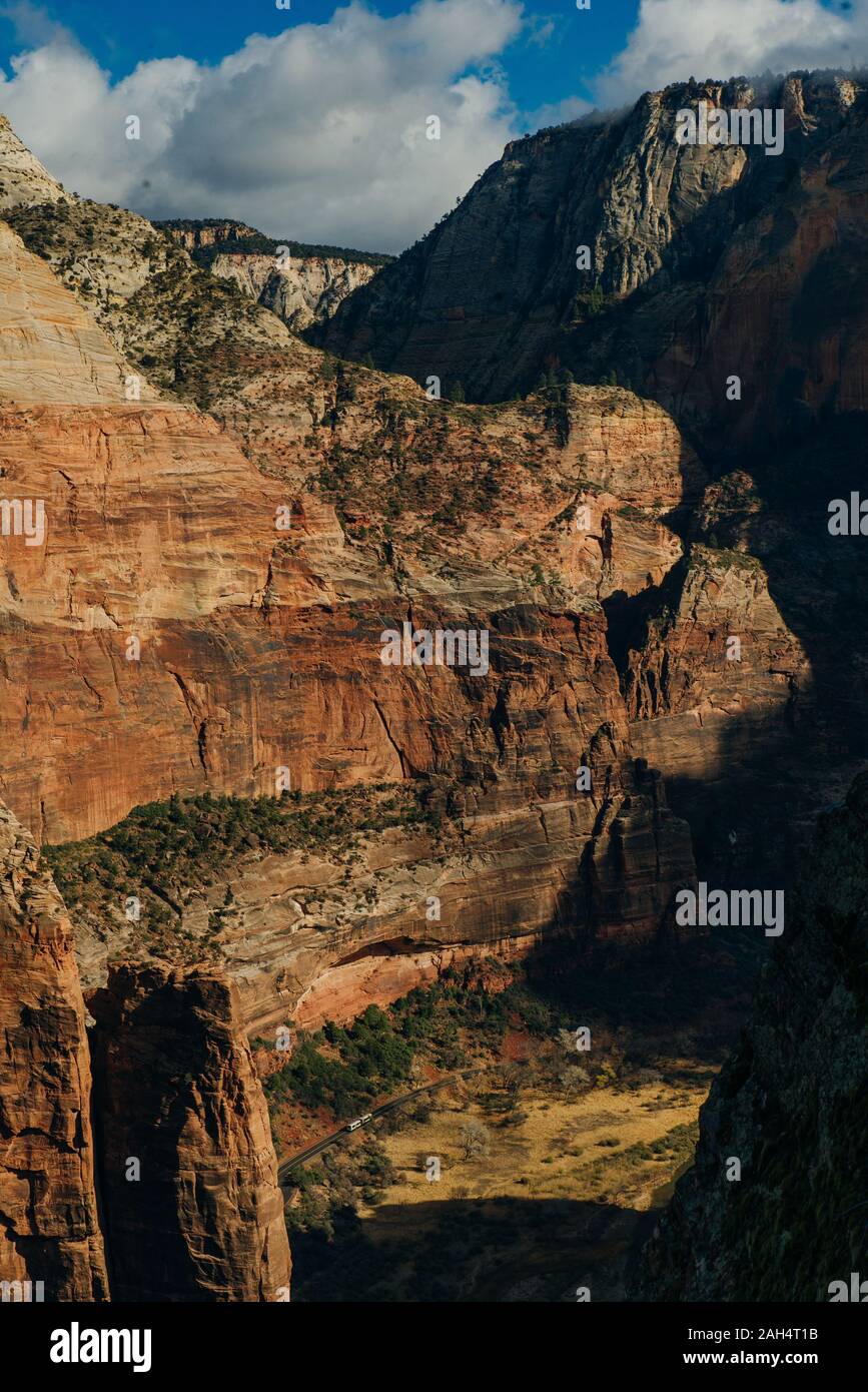 A stunning view of Zion Canyon from Observation Point, from which the ...