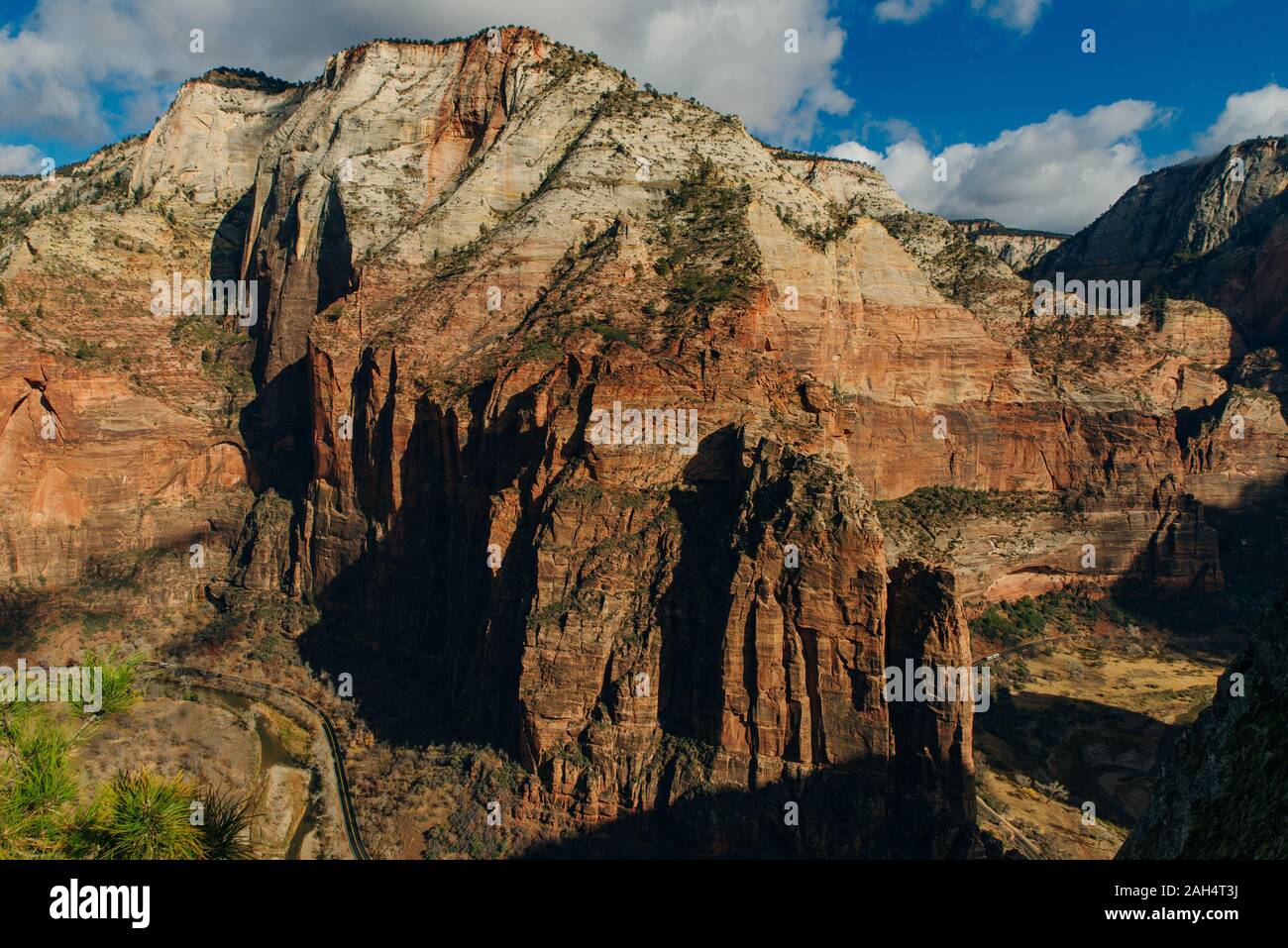 A stunning view of Zion Canyon from Observation Point, from which the ...