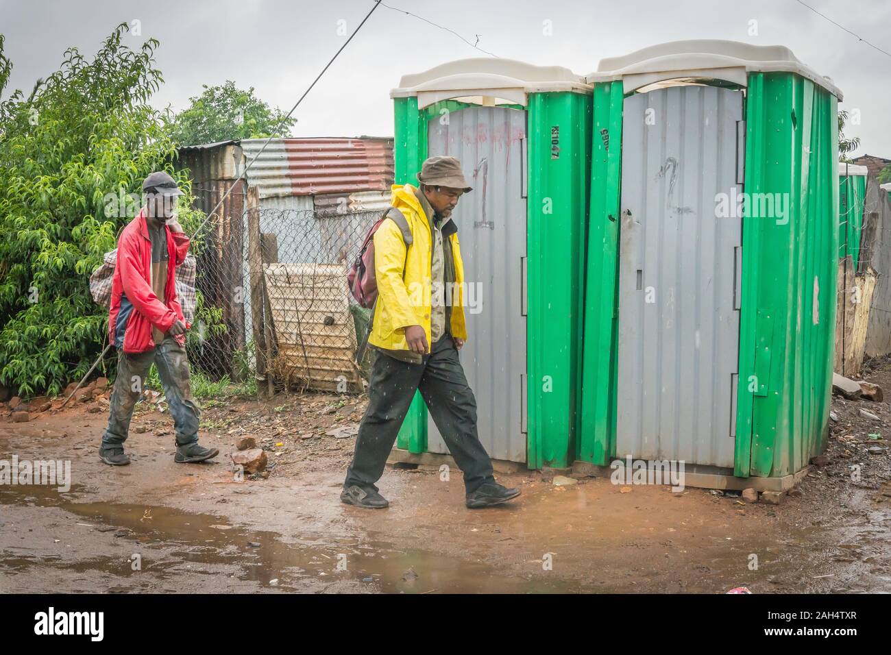 Johannesburg, South Africa - December 4, 2019 - Communal toilets in ...