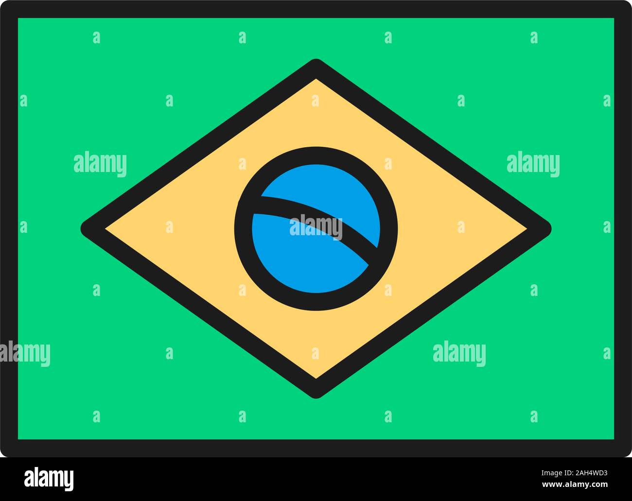 Flag of rio de janeiro city Stock Vector Images - Alamy