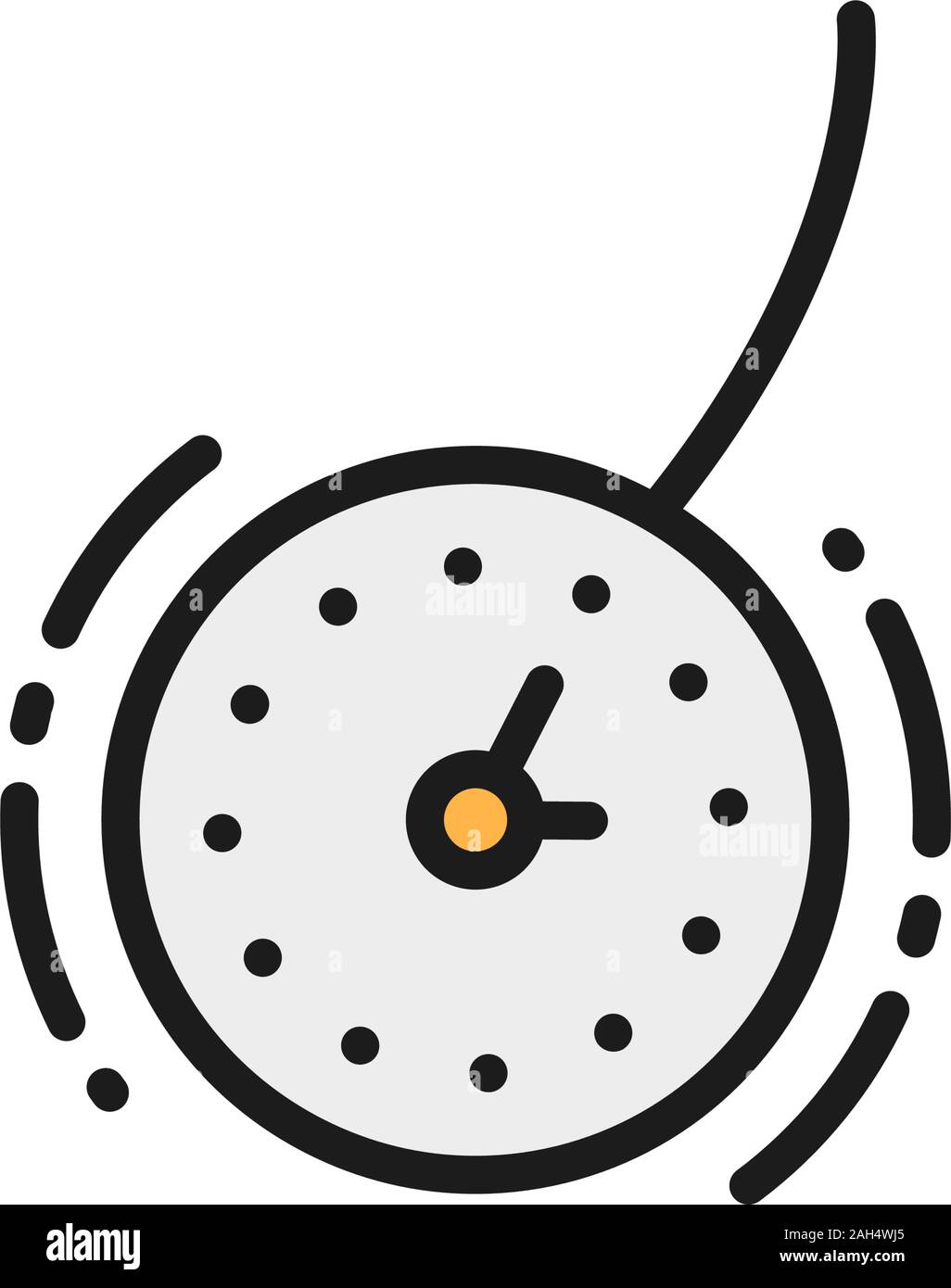 Vector clock for hypnosis, pendulum flat color line icon Stock Vector ...