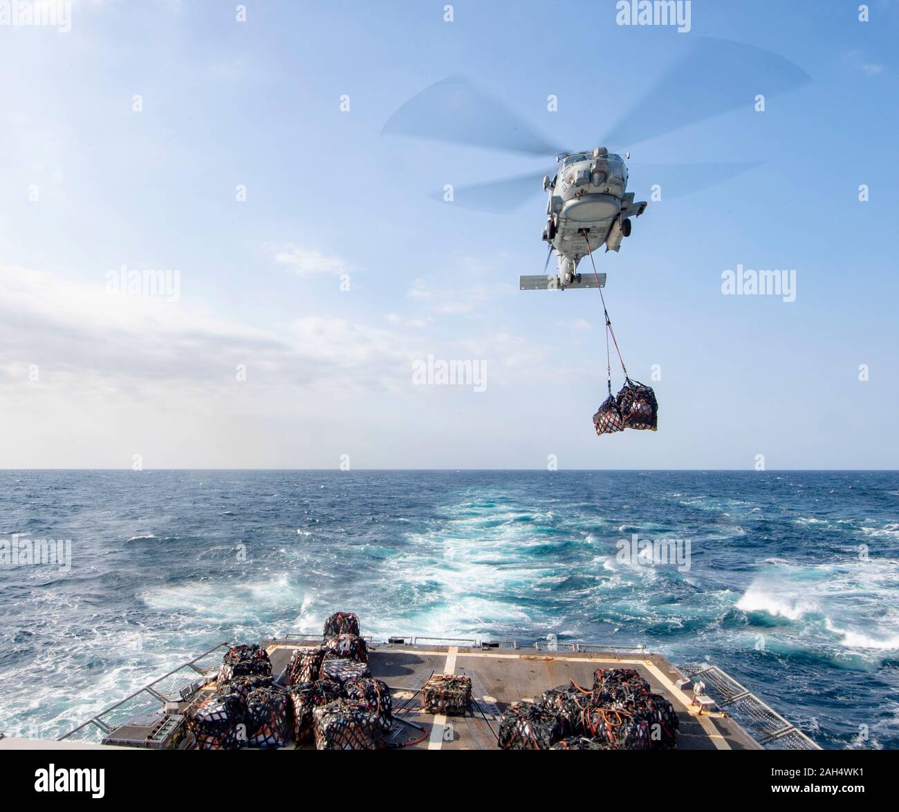 SEA OF JAPAN (Nov. 1, 2019) An MH-60R Sea Hawk Helicopter, assigned to ...