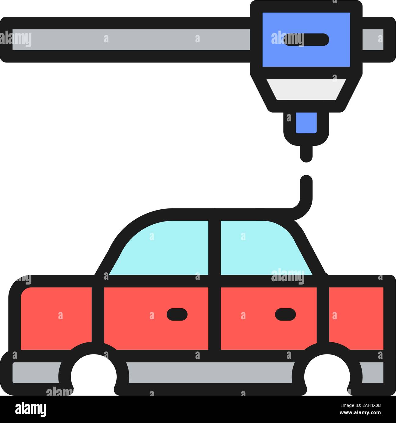 3d printing car Stock Vector Images - Alamy
