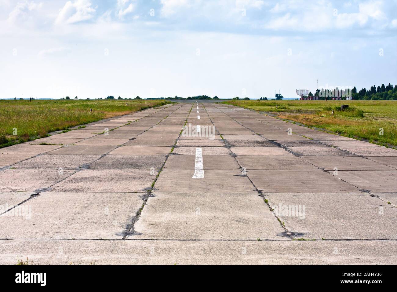 the concrete runway at the old airdrome Stock Photo - Alamy
