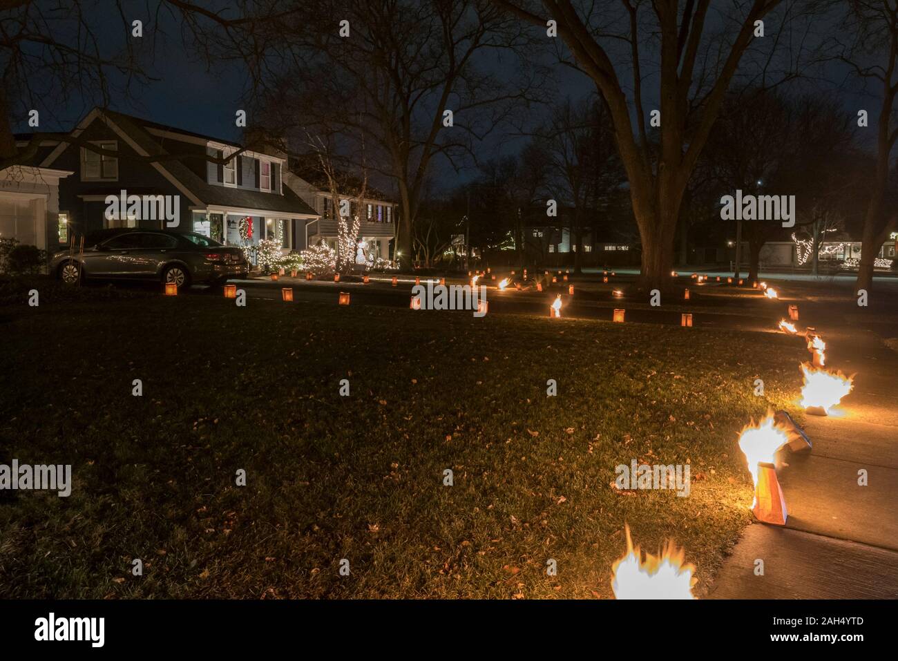 Chicago, USA. 24 December 2019. The annual tradition of lighting ...