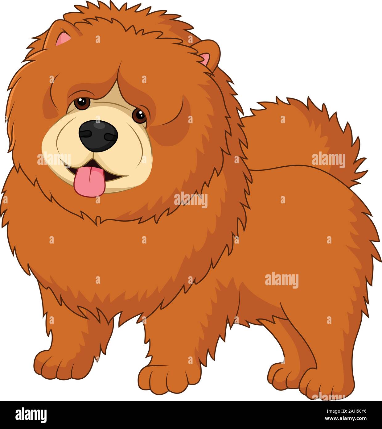 Kawaii Chow Chow Dog Clipart Cartoon Vector FriendlyStock