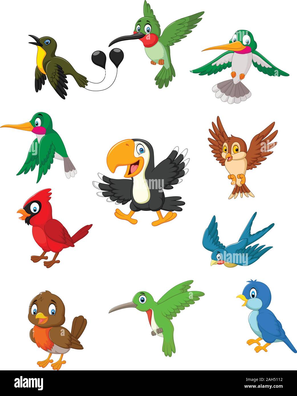 Cartoon birds collection set Stock Vector Image & Art - Alamy
