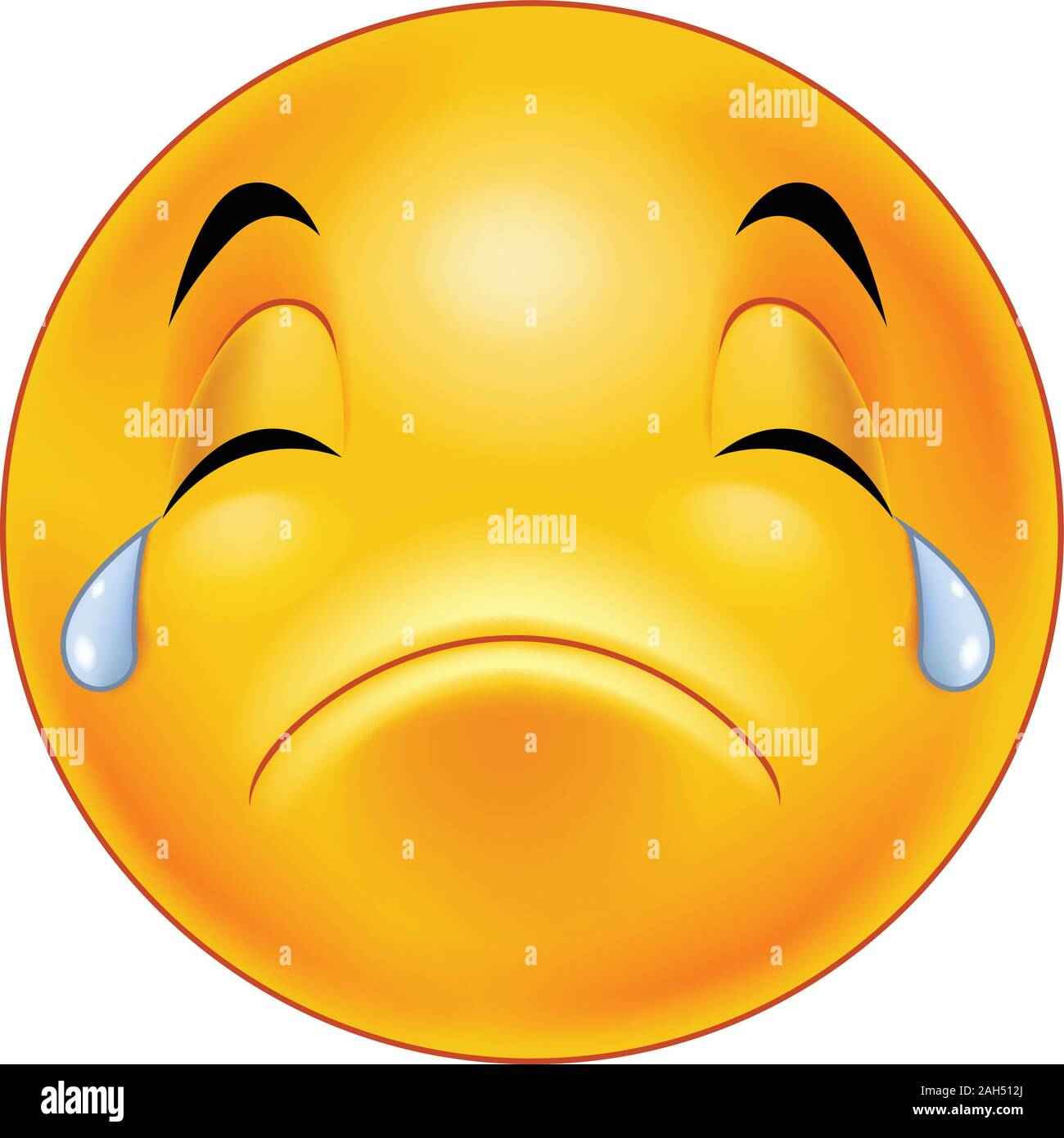 Crying smiley emoticon Stock Vector Image & Art - Alamy