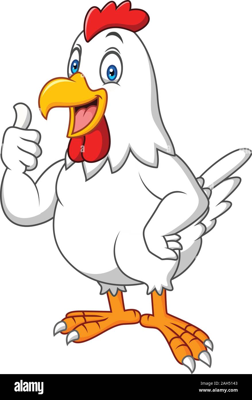 Cartoon happy hen giving thumbs up Stock Vector Image & Art - Alamy