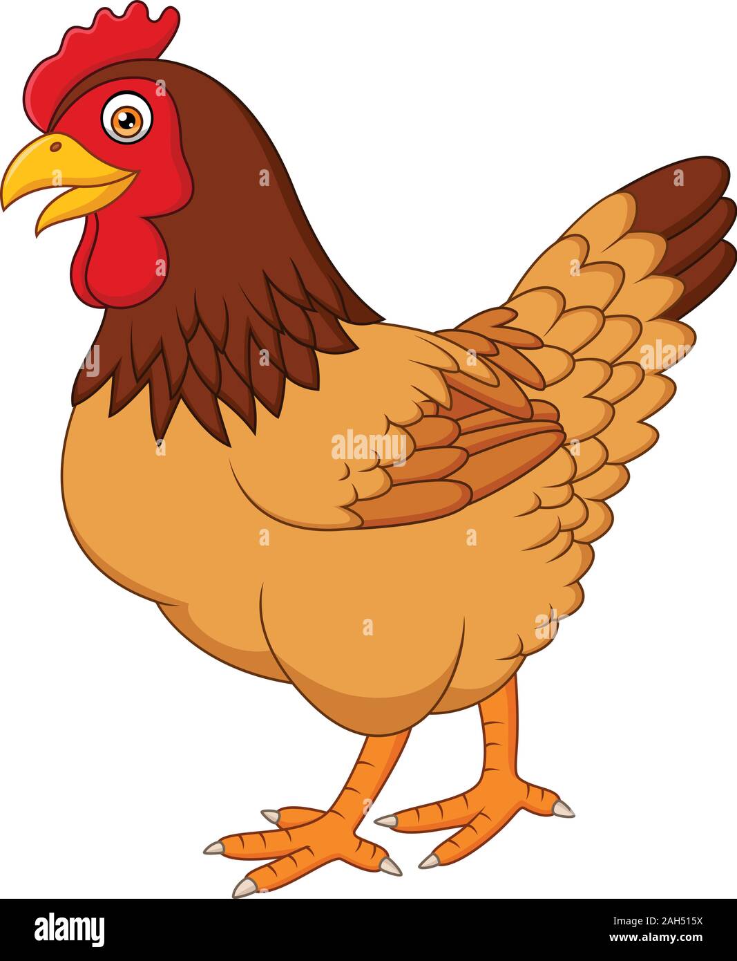 Cartoon hen isolated on white background Stock Vector Image & Art - Alamy