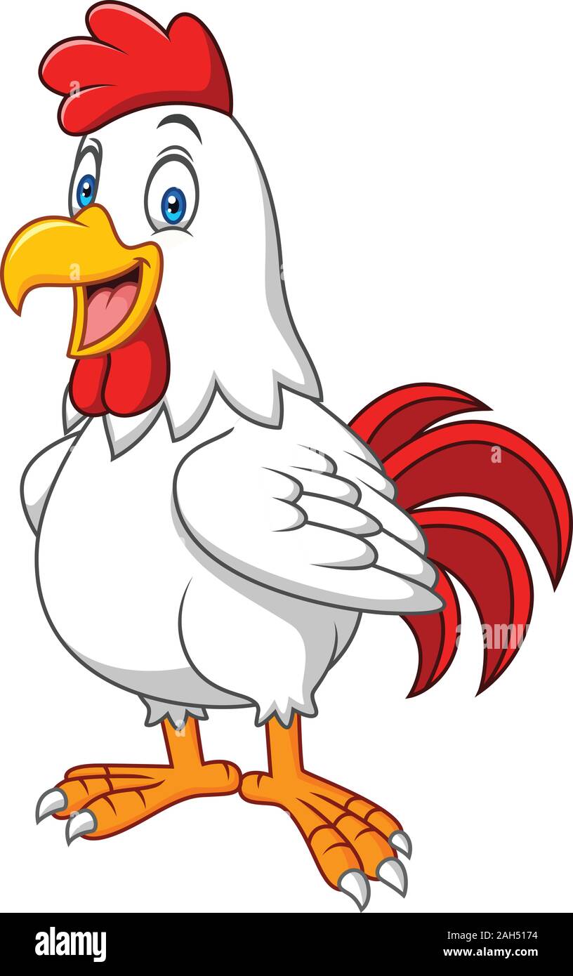 Cartoon happy rooster Stock Vector Image & Art - Alamy