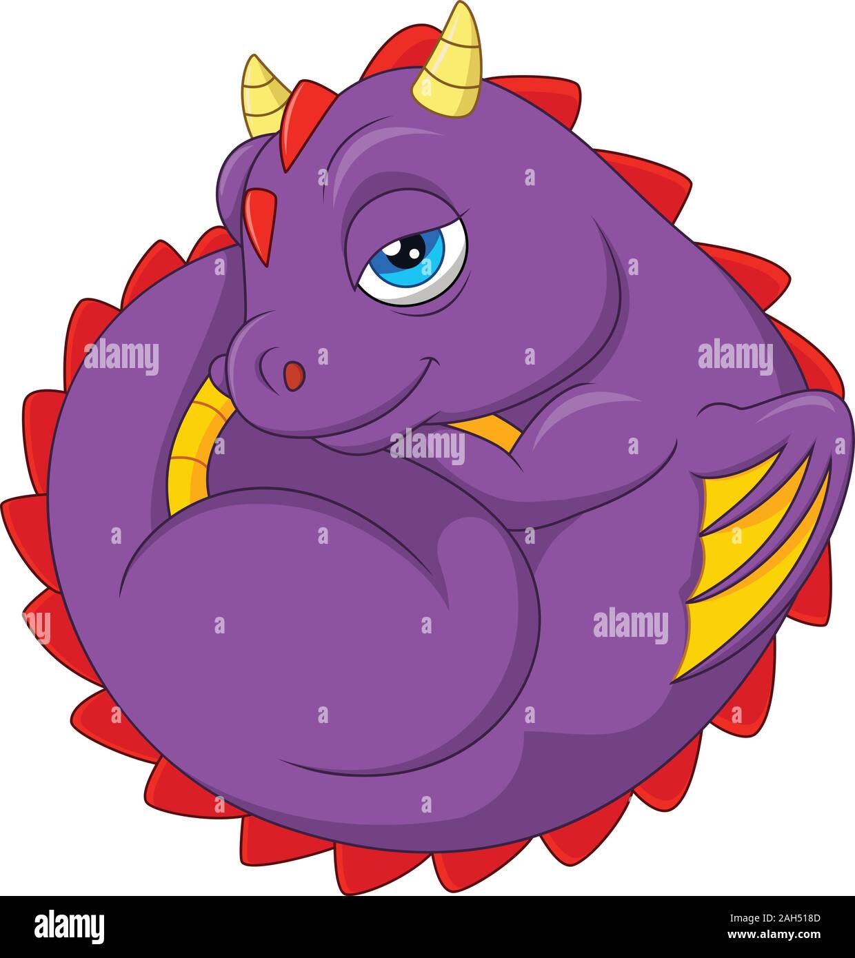 Cartoon baby dragon sleeping Stock Vector Image & Art - Alamy