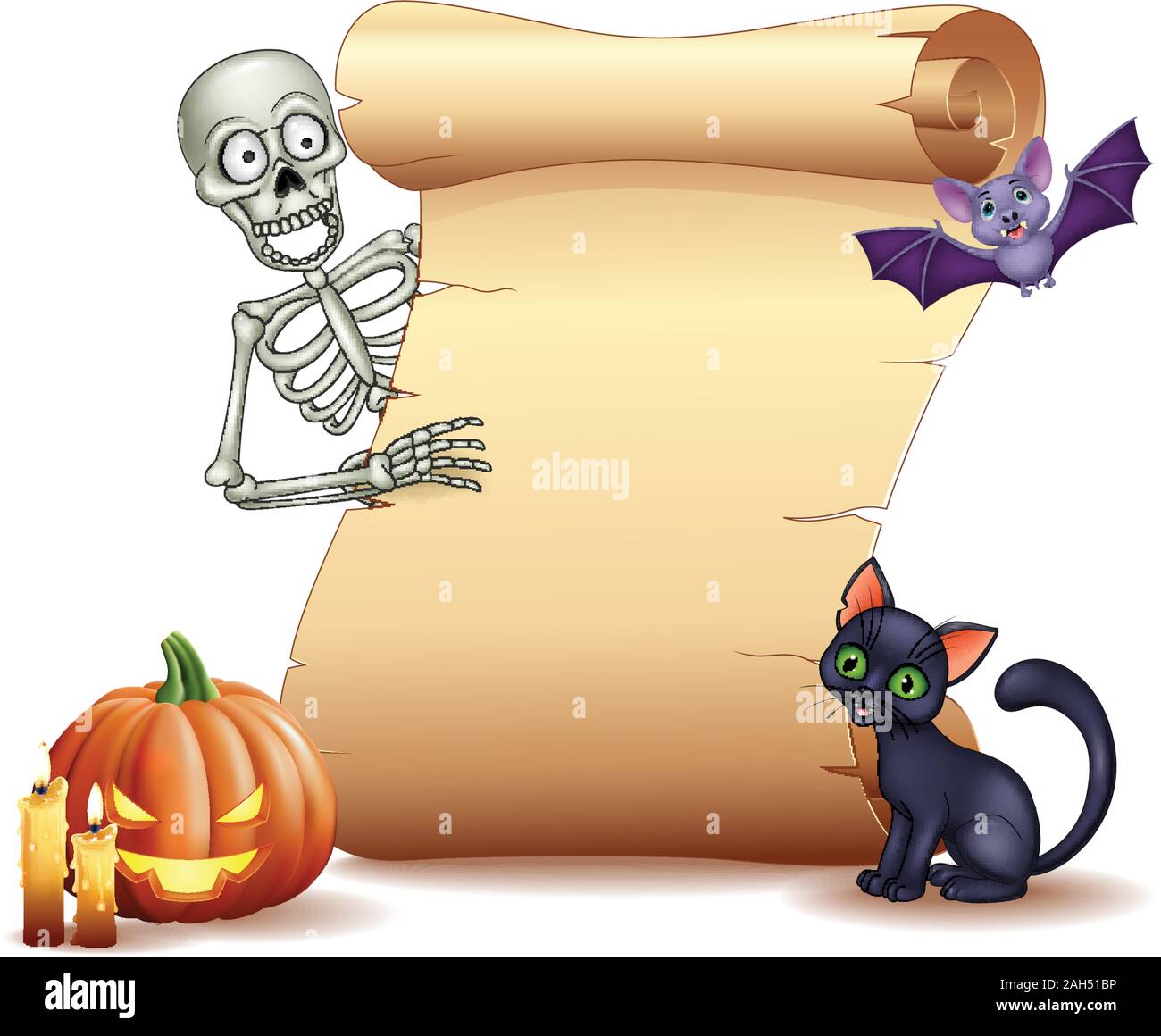 Halloween background scroll sign Cut Out Stock Images & Pictures - Alamy