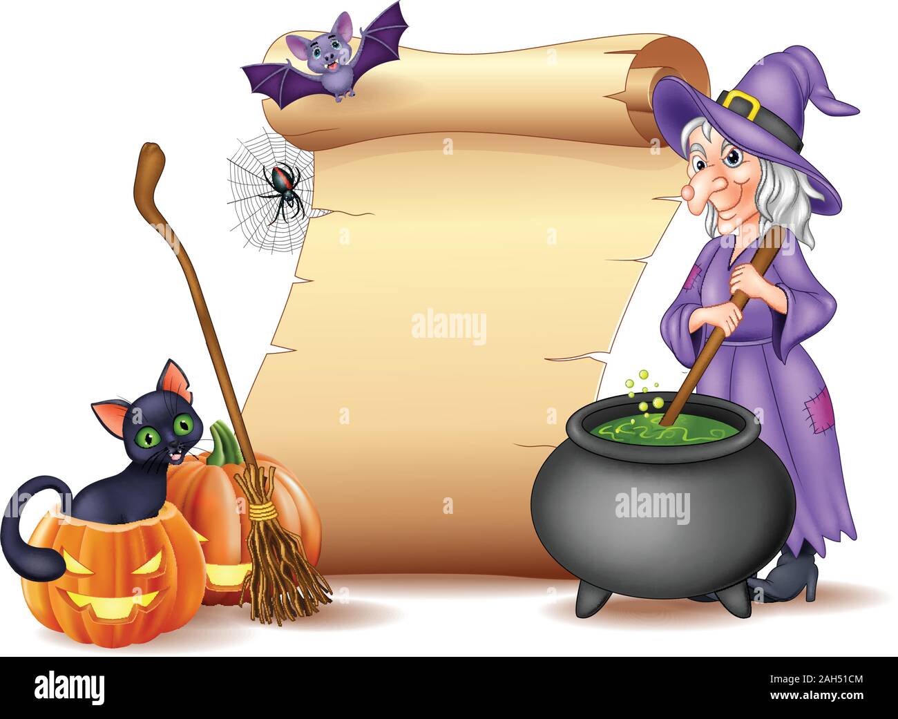 Halloween background scroll sign Cut Out Stock Images & Pictures - Alamy