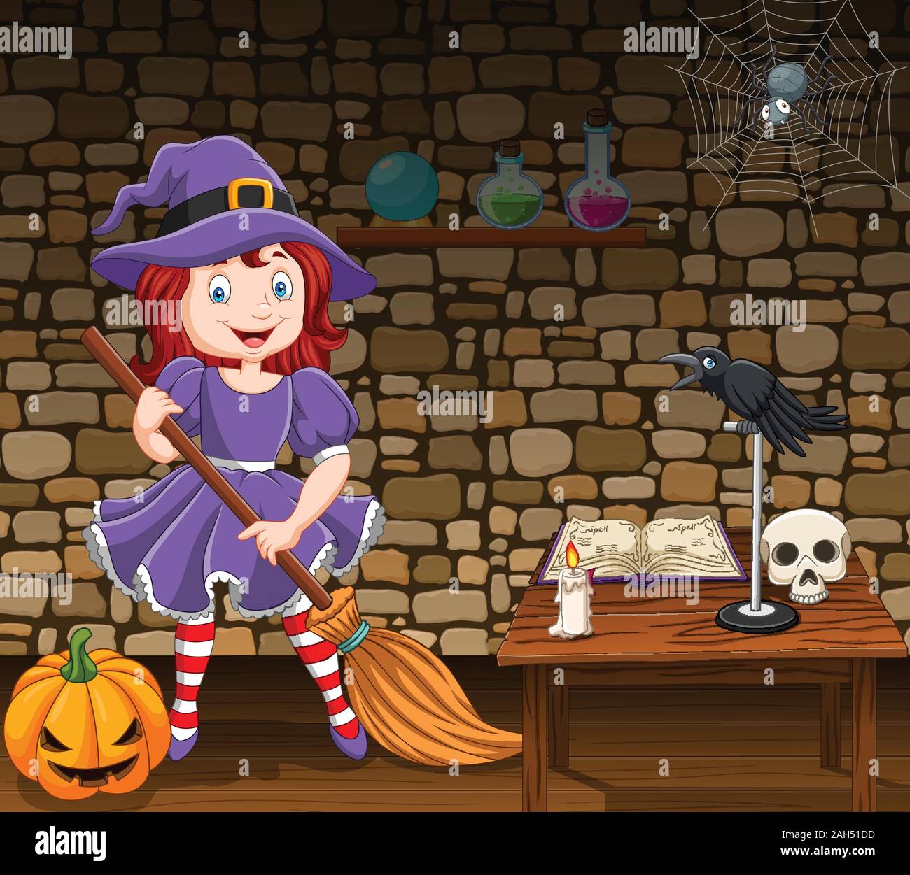 Girl holding head room Stock Vector Images - Alamy