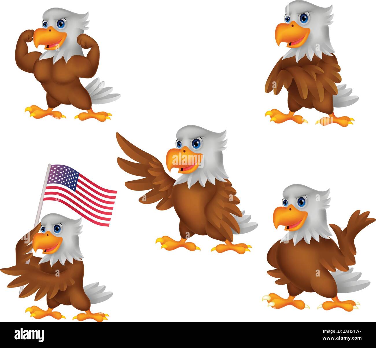 Cartoon eagles collection set Stock Vector Image & Art - Alamy