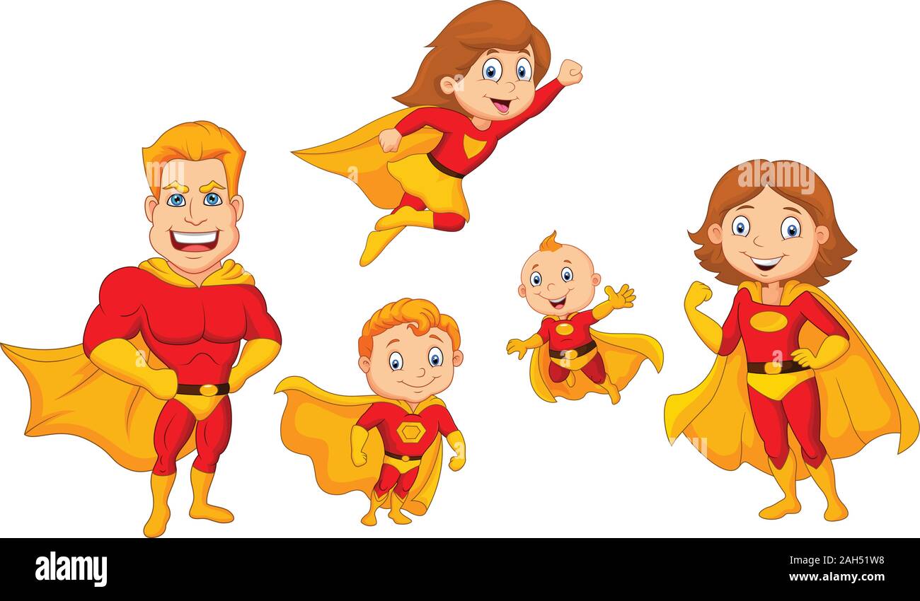 Cartoon superhero collection set Stock Vector Image & Art - Alamy