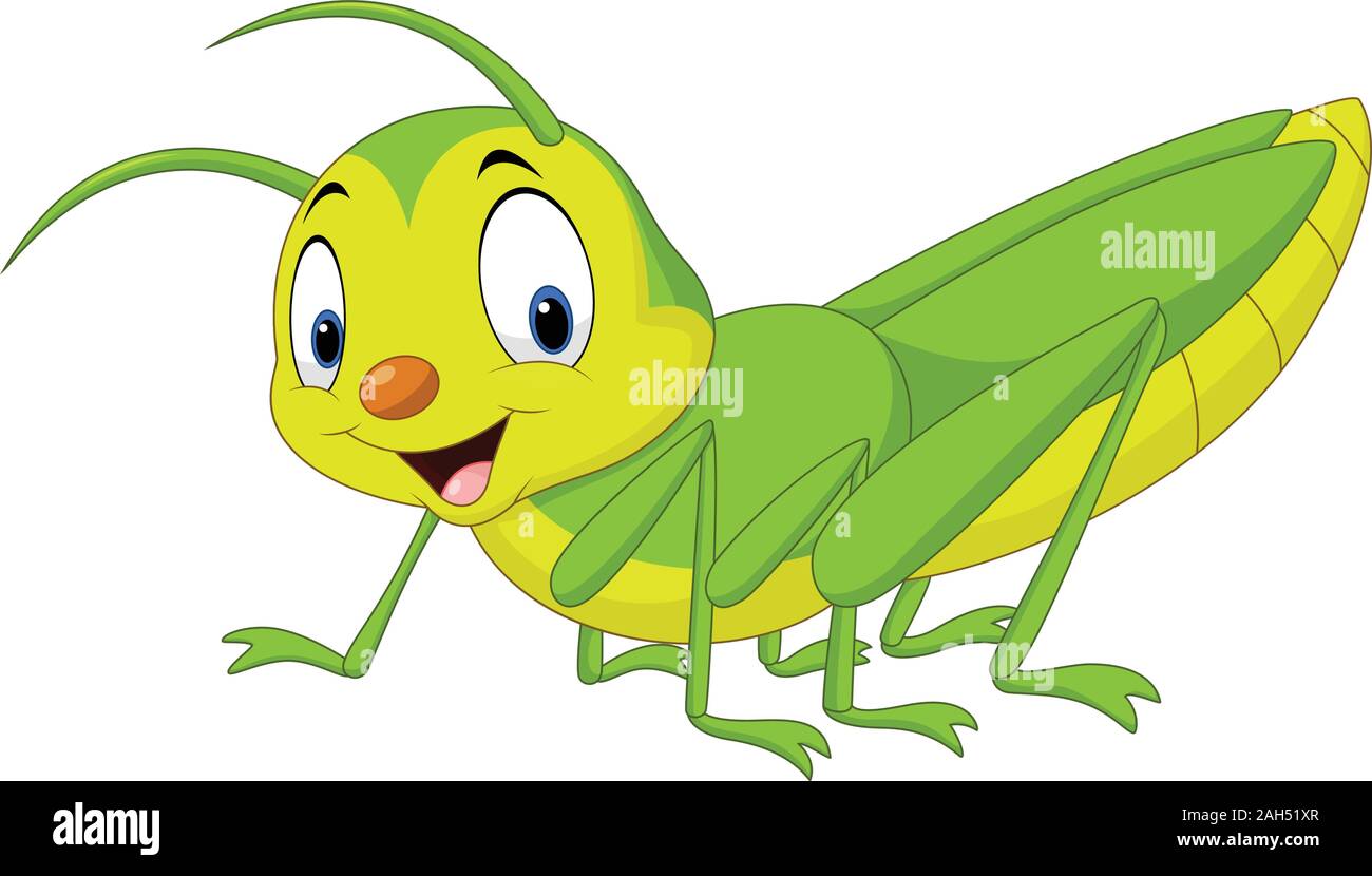 Cartoon happy grasshopper Stock Vector Image & Art - Alamy