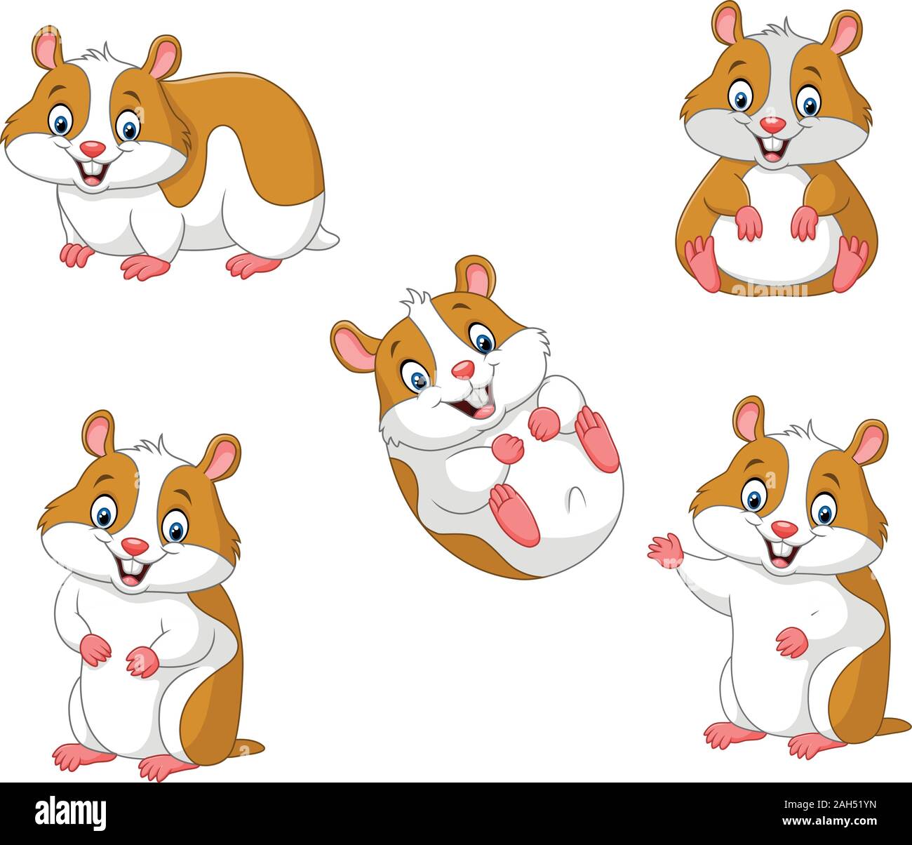 Cute cartoon hamsters collection set Stock Vector Image & Art - Alamy