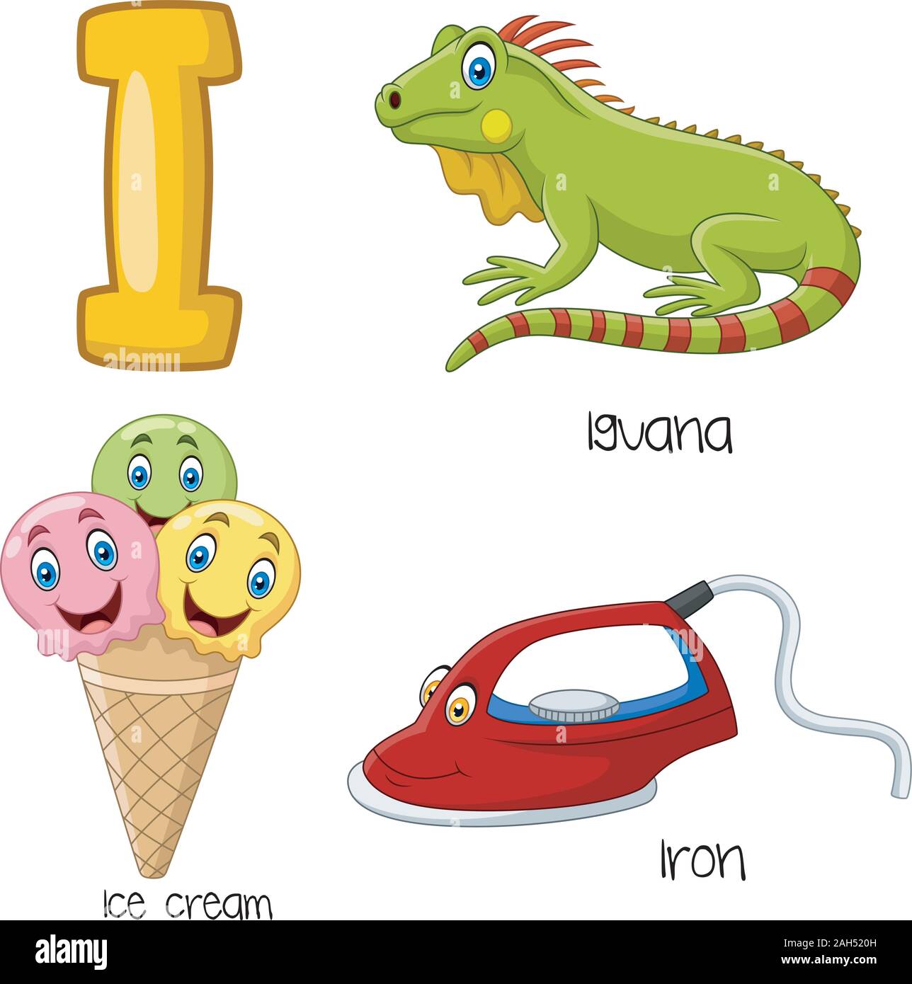 Illustration of I alphabet Stock Vector Image & Art - Alamy