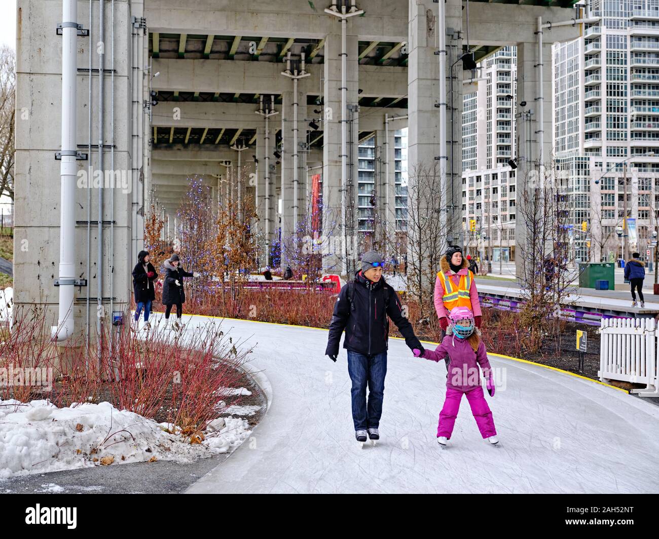 Skating at the Bentway in Toronto Stock Photo - Alamy
