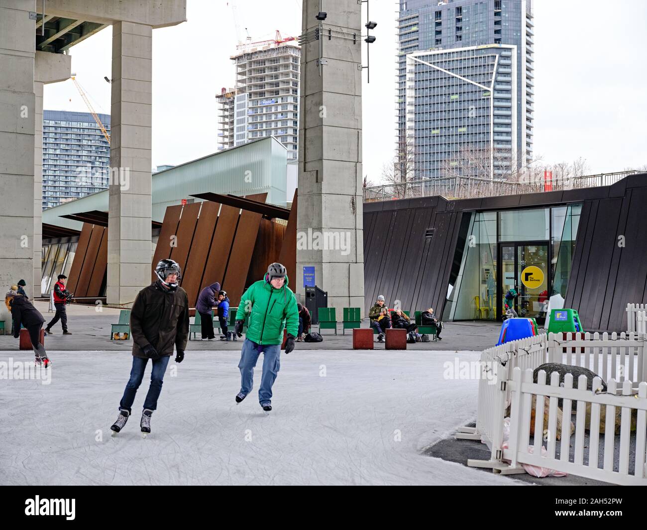 Skating at the Bentway in Toronto Stock Photo - Alamy